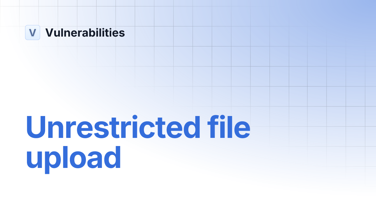 Unrestricted file upload | Vulnerabilities